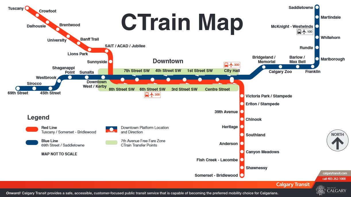Prendre le tramway à Calgary (ou C-Train)
